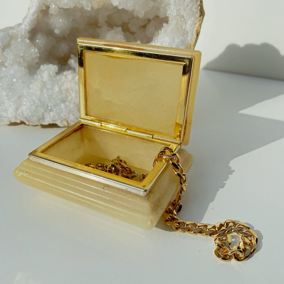 Vintage Alabaster Jewelry Box – Rachelmulherin