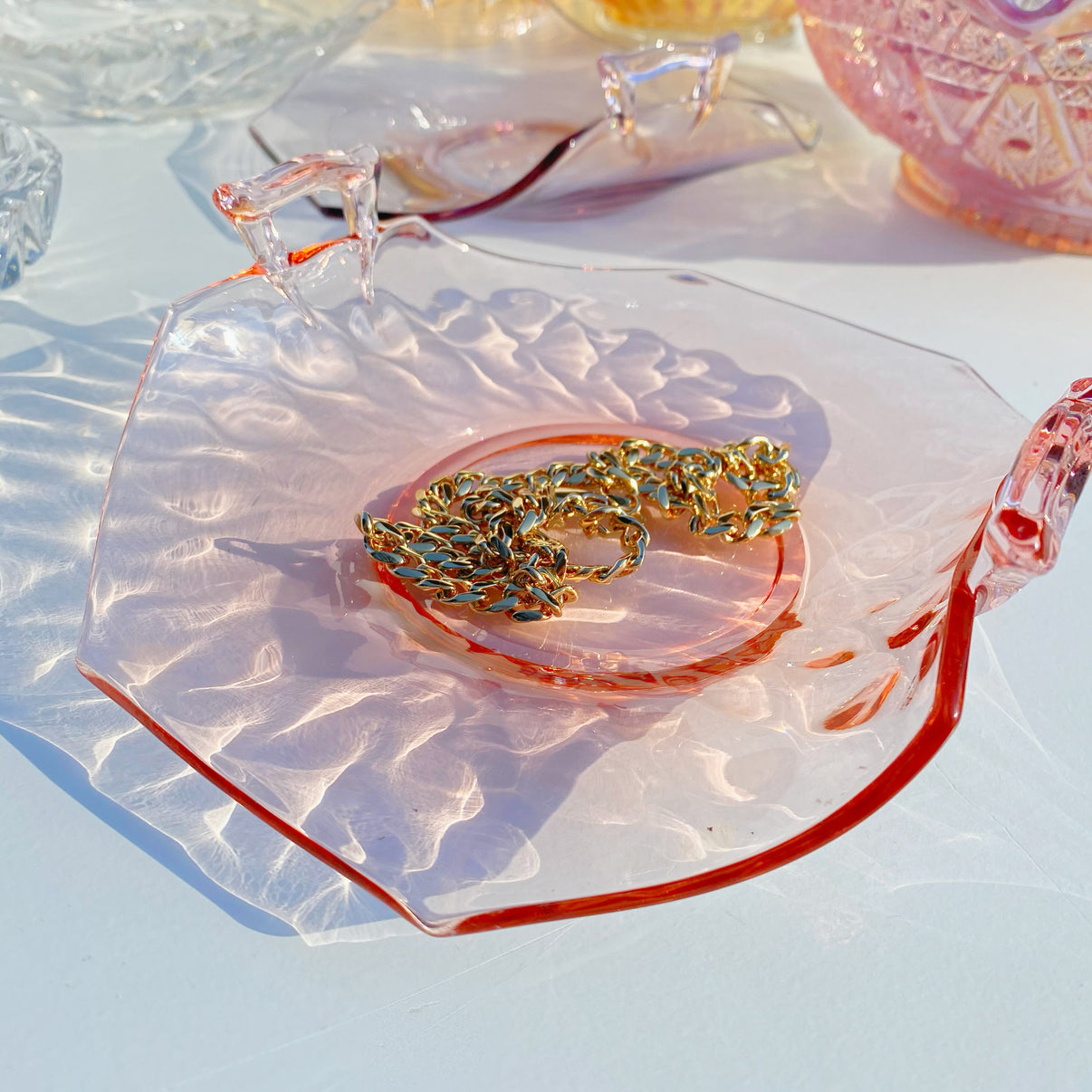 Vintage Pink Glass Tray – Rachelmulherin
